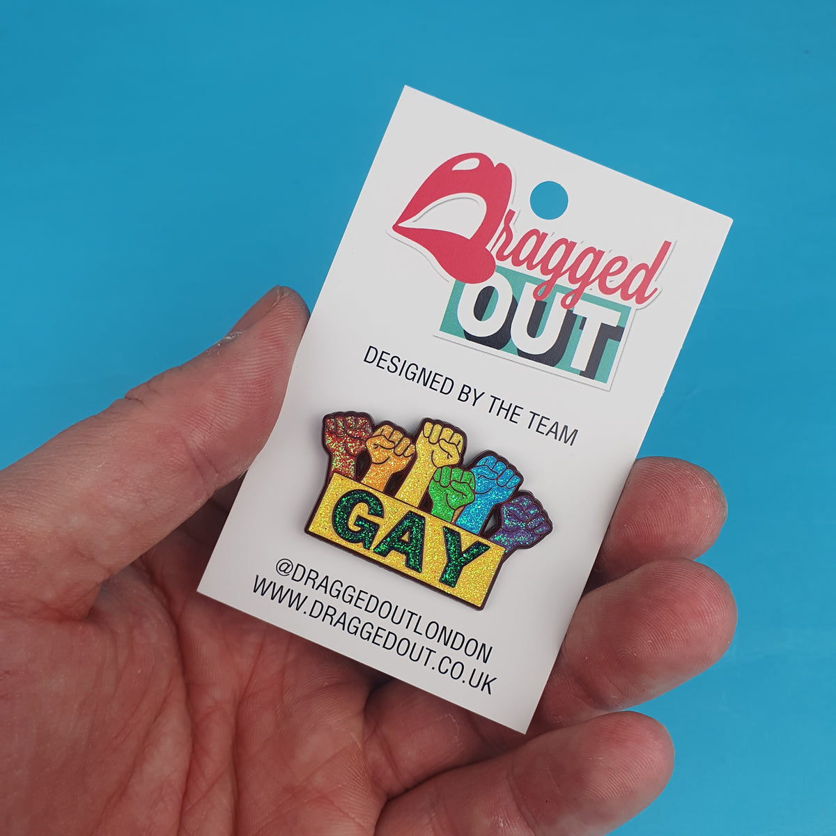 Gay Pin Badge Dragged Out