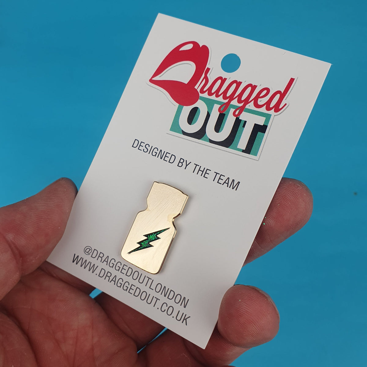 Poppers Pin Badge Dragged Out